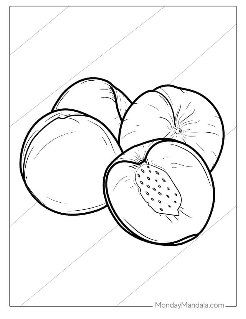 32 Fruit Coloring Pages (Free PDF Printables)