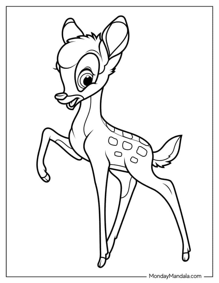 20 Bambi Coloring Pages (Free PDF Printables)