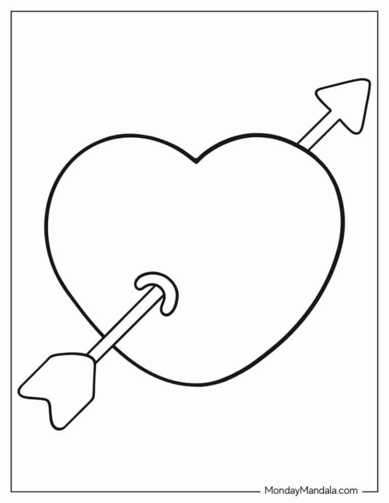60 Heart Coloring Pages (Free PDF Printables)