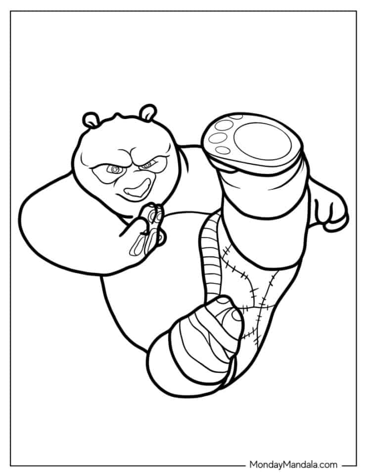 26 Kung Fu Panda Coloring Pages (Free PDF Printables)