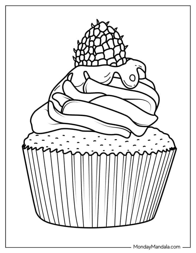 38 Cupcake Coloring Pages (Free PDF Printables)