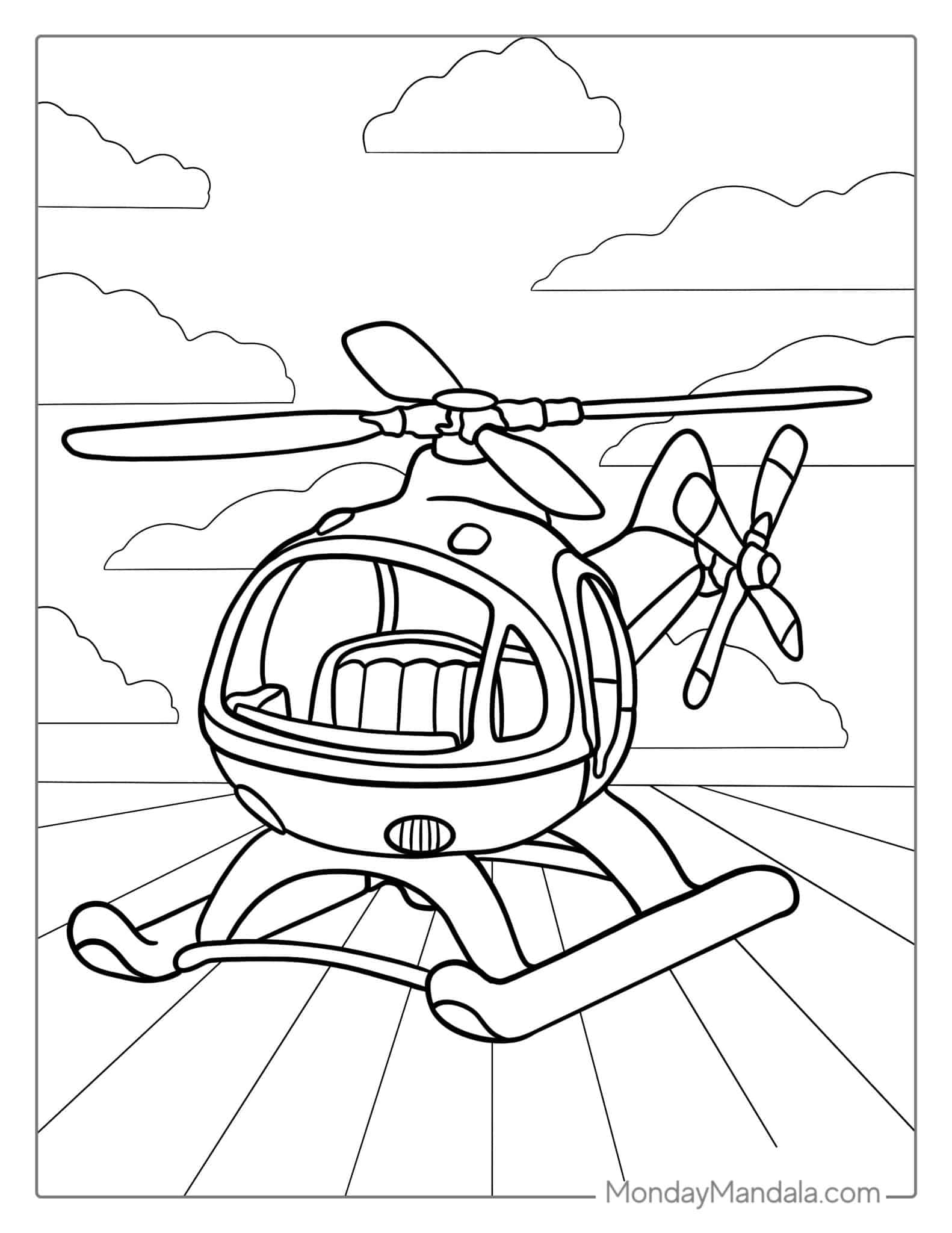 36 Helicopter Coloring Pages (Free PDF Printables)