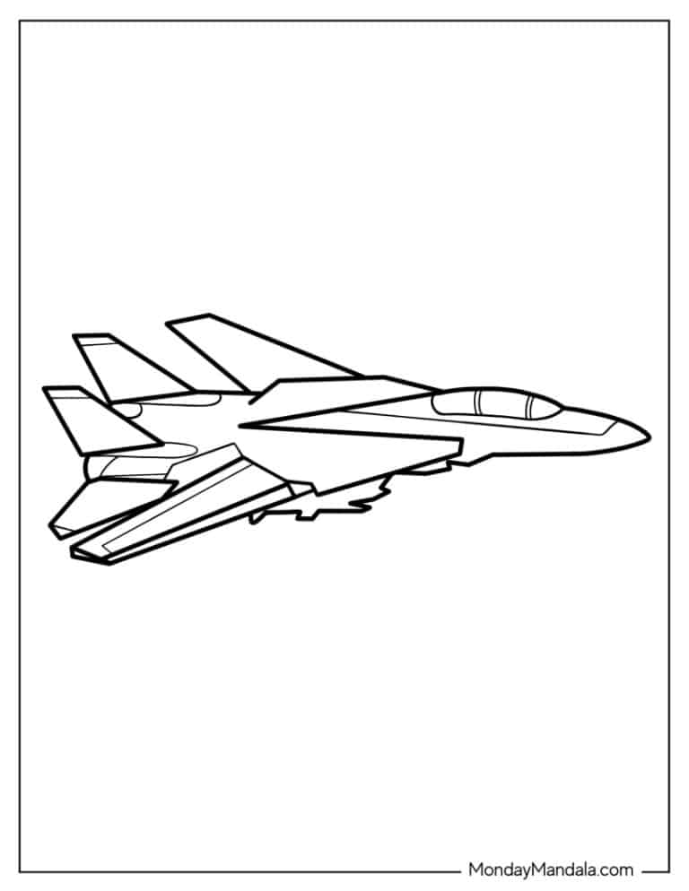 20 Jet Coloring Pages (Free PDF Printables)