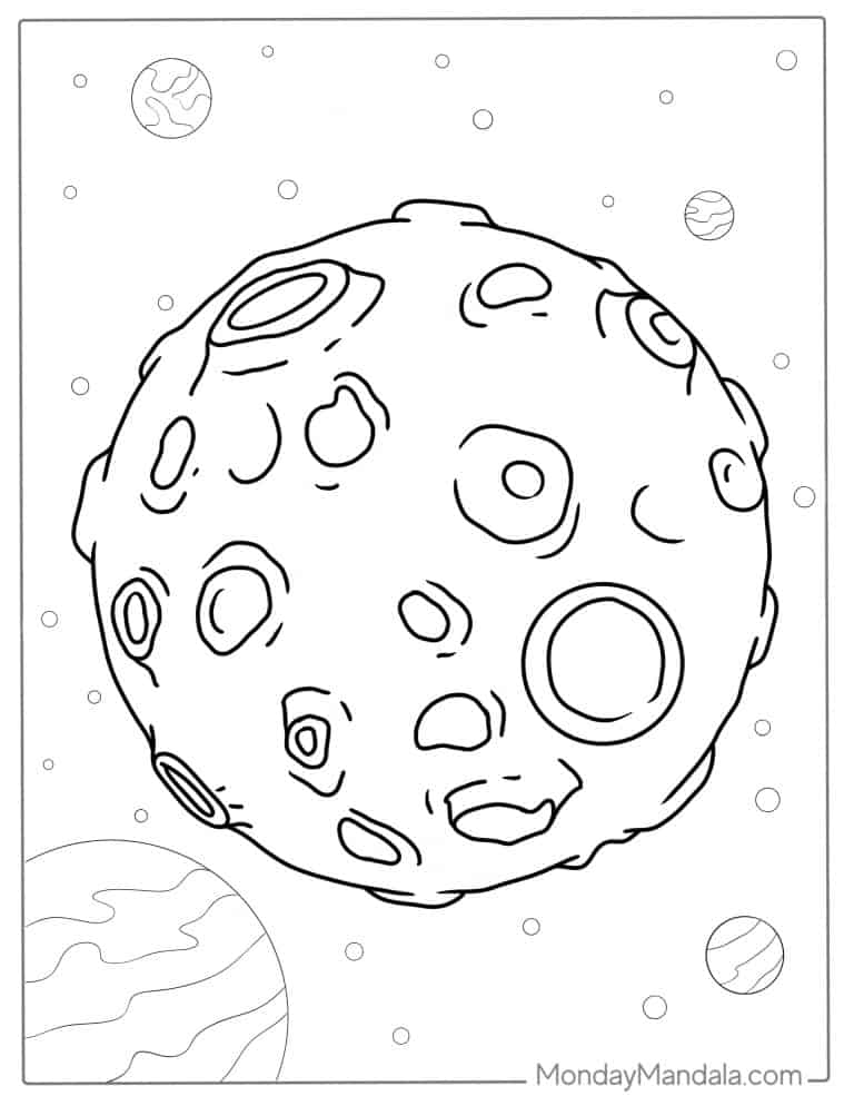 26 Moon Coloring Pages (Free PDF Printables)
