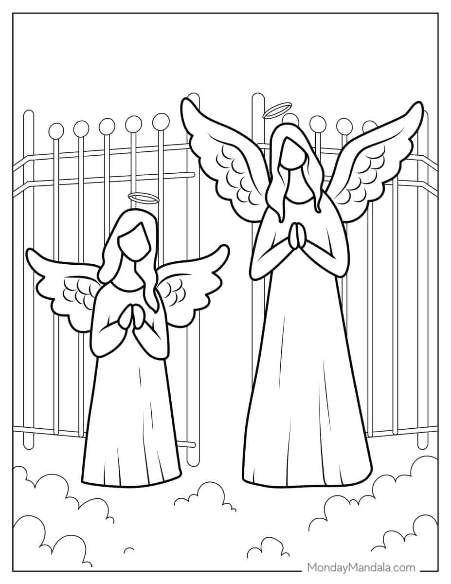 42 Angel Coloring Pages (Free PDF Printables)