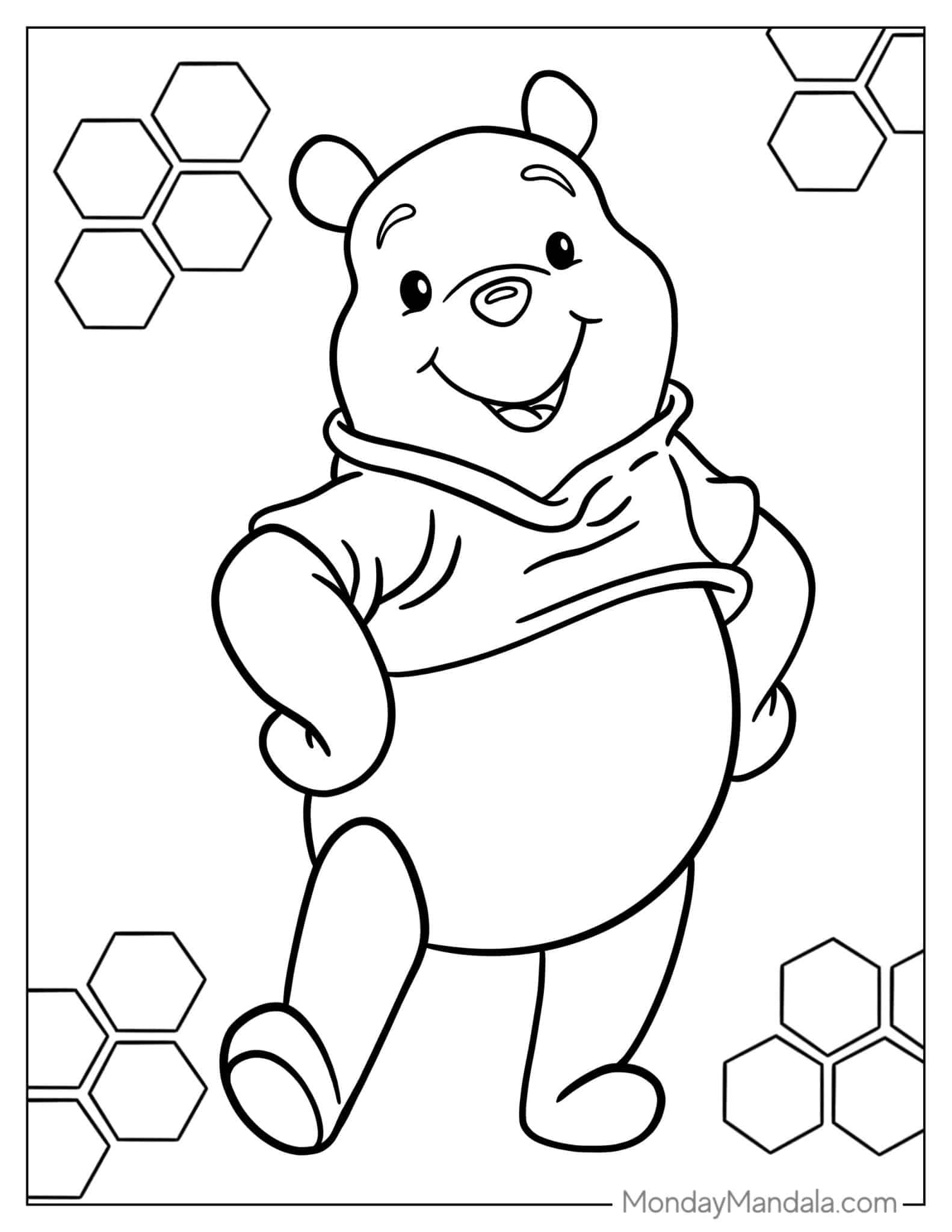 40 Winnie The Pooh Coloring Pages (Free PDF Printables)