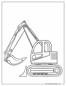 26 Excavator Coloring Pages (Free PDF Printables)