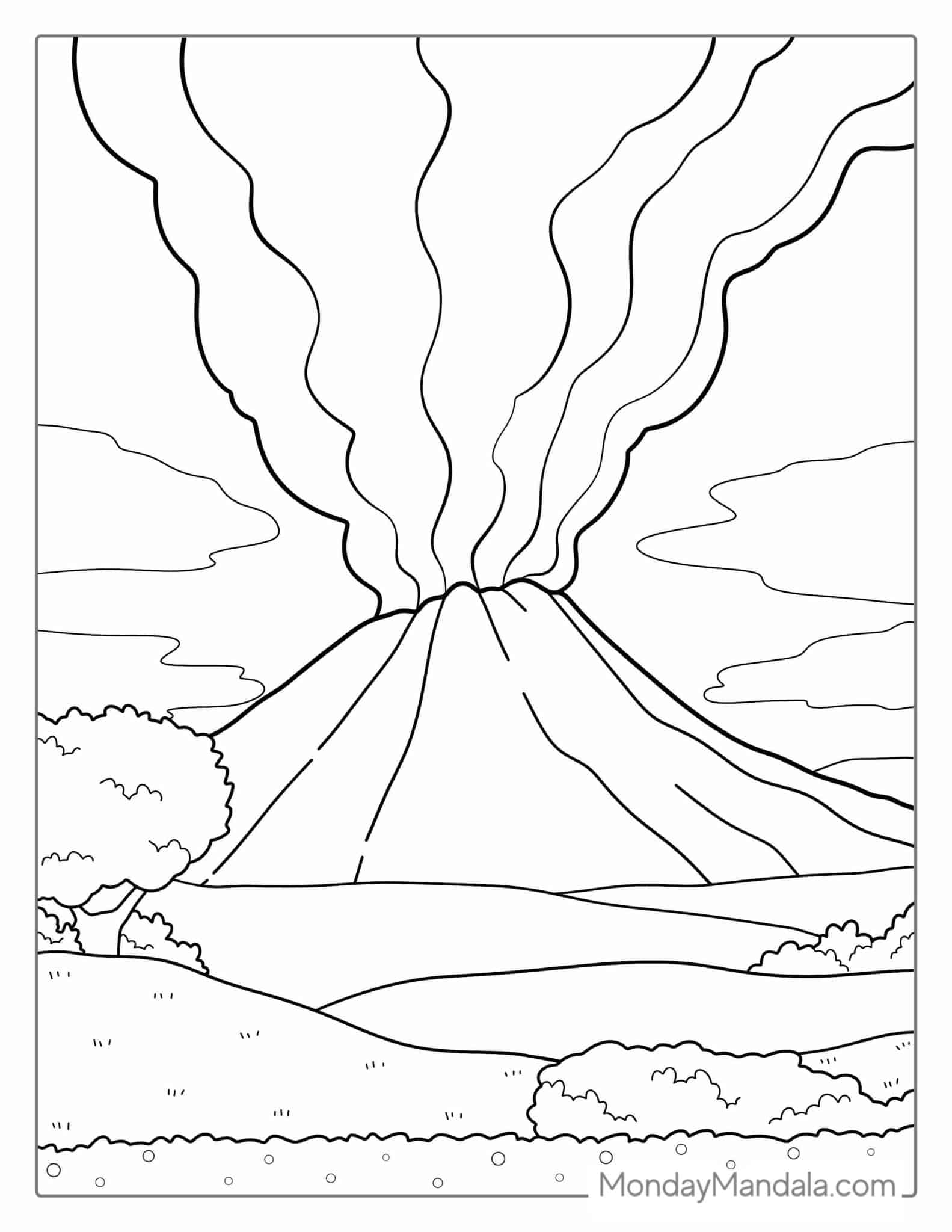 36 Volcano Coloring Pages (Free PDF Printables)