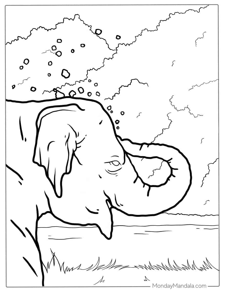 39 Elephant Coloring Pages (Free PDF Printables)