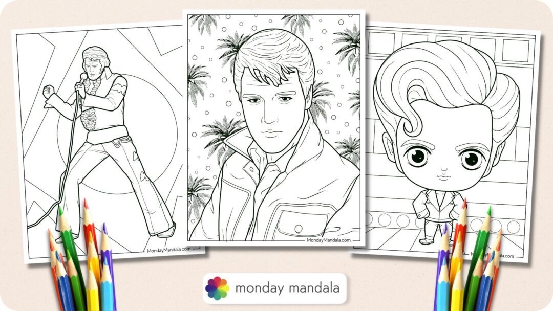 34 Elvis Coloring Pages (Free PDF Printables)
