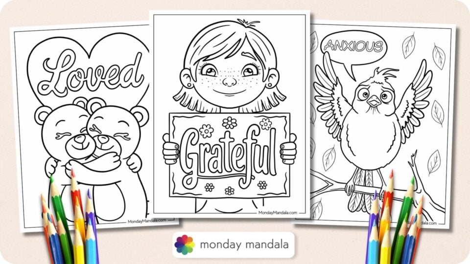 36 Emotion Coloring Pages (Free PDF Printables)