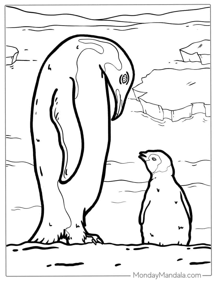 41 Penguin Coloring Pages (Free PDF Printables)