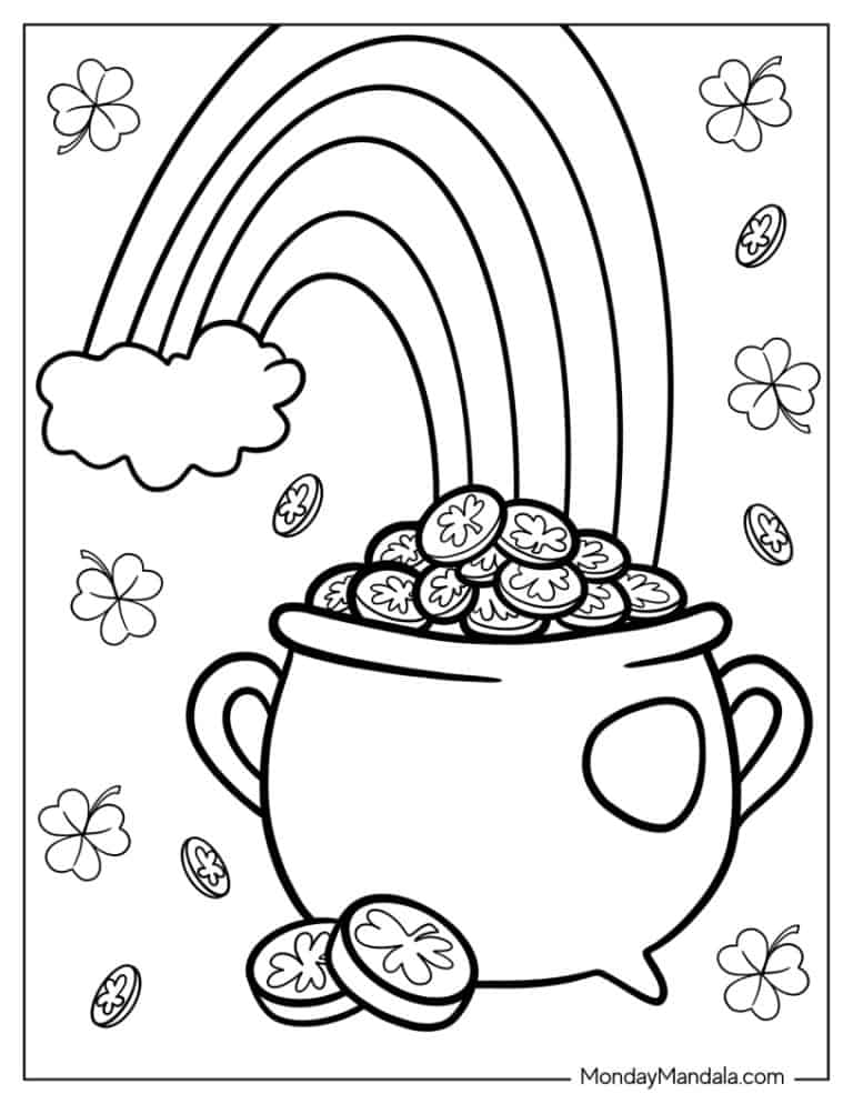 St. Patrick's Day Coloring Pages (Free PDF Printables)