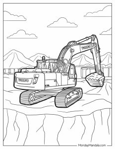 26 Excavator Coloring Pages (Free PDF Printables)