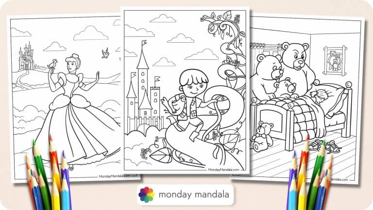 20 Fairy Tale Coloring Pages (Free PDF Printables)