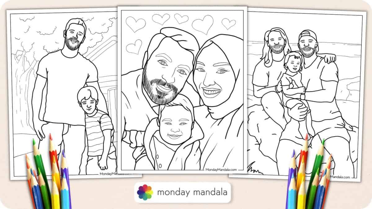 20 Family Coloring Pages (Free PDF Printables)