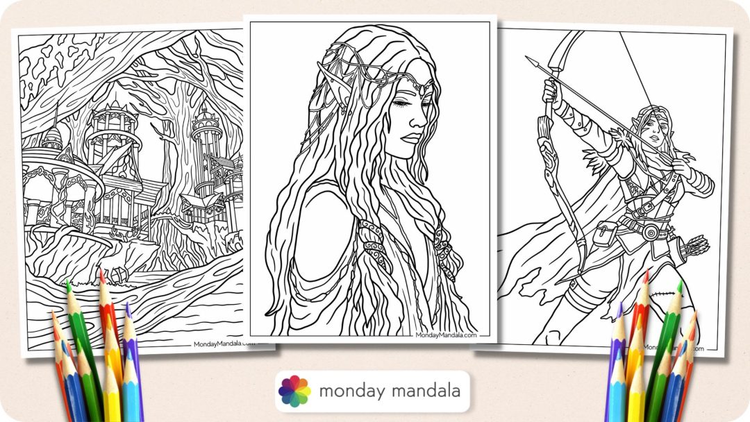 20 Fantasy Coloring Pages (Free PDF Printables)