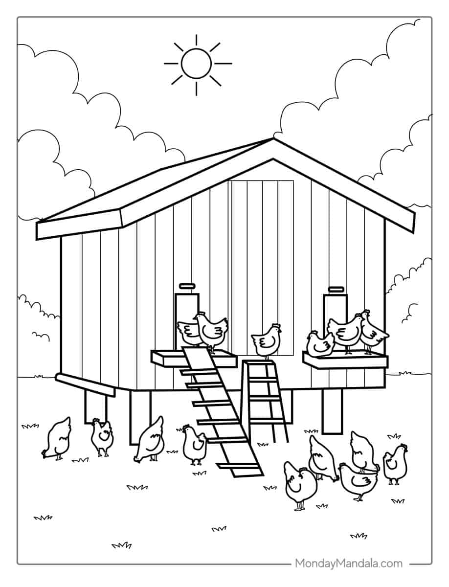 30 Chicken Coloring Pages (Free PDF Printables)