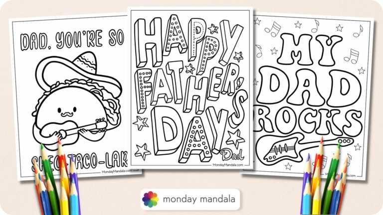 20 Father's Day Coloring Pages (Free PDF Printables)