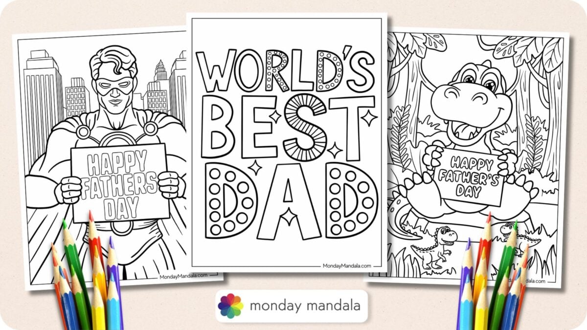 48 Father's Day Coloring Pages (Free PDF Printables)
