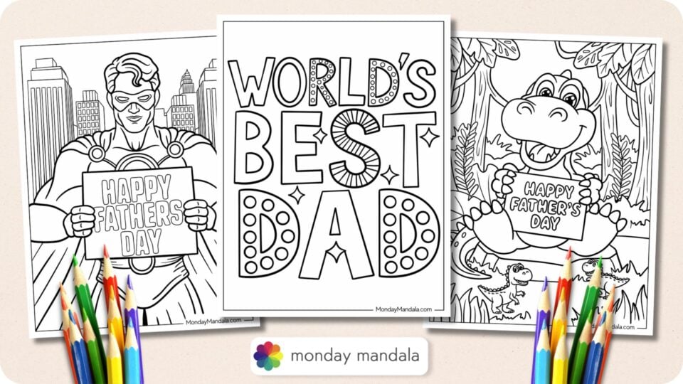 48 Father's Day Coloring Pages (Free PDF Printables)