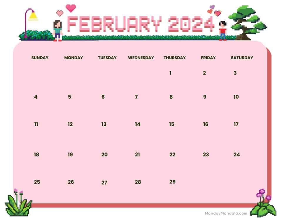 52 February 2024 Calendars (Free PDF Printables)