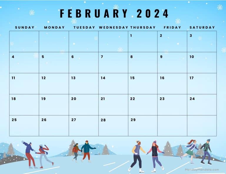 52 February 2024 Calendars (Free PDF Printables)