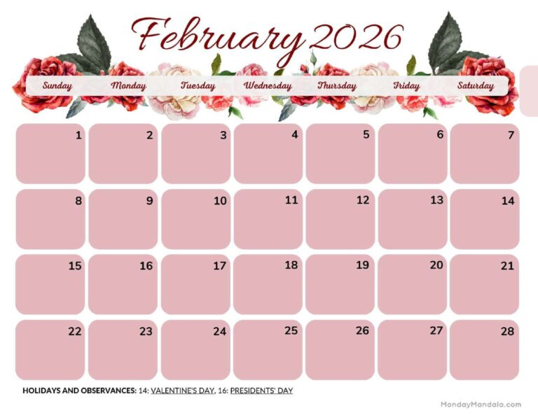 Printable Calendars For 2026 & 2027 (Free PDFs)