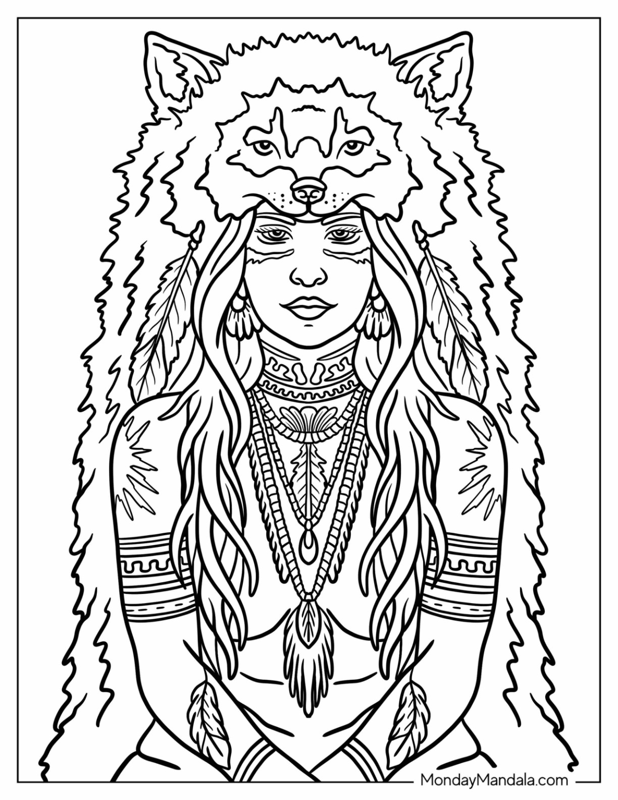 Indian Coloring Printables 100 Native American Coloring Pages Free