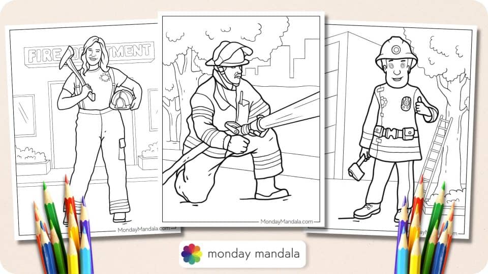 20 Firefighter Coloring Pages (Free PDF Printables)