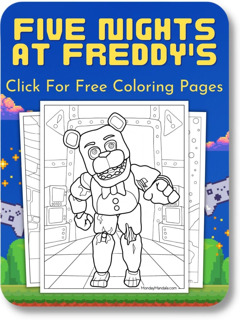 900 Video Game Coloring Pages (Free PDF Printables)
