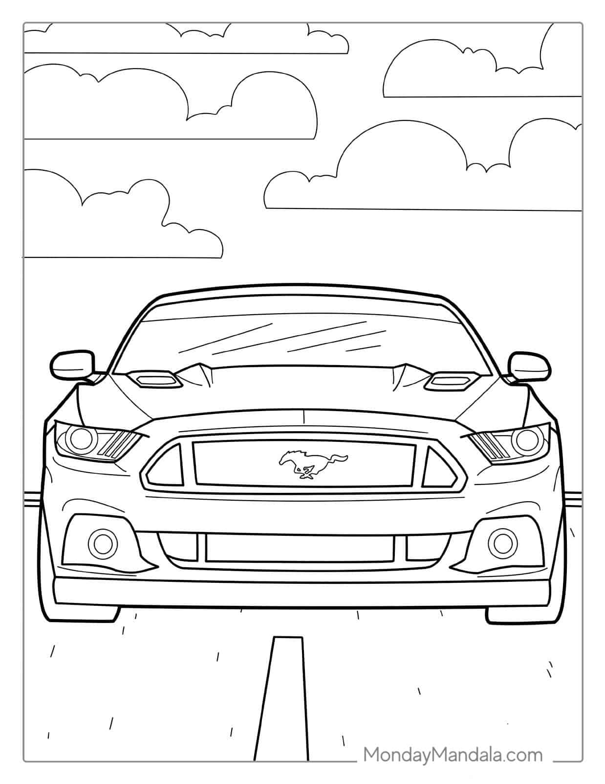 52 Car Coloring Pages (Free PDF Printables)