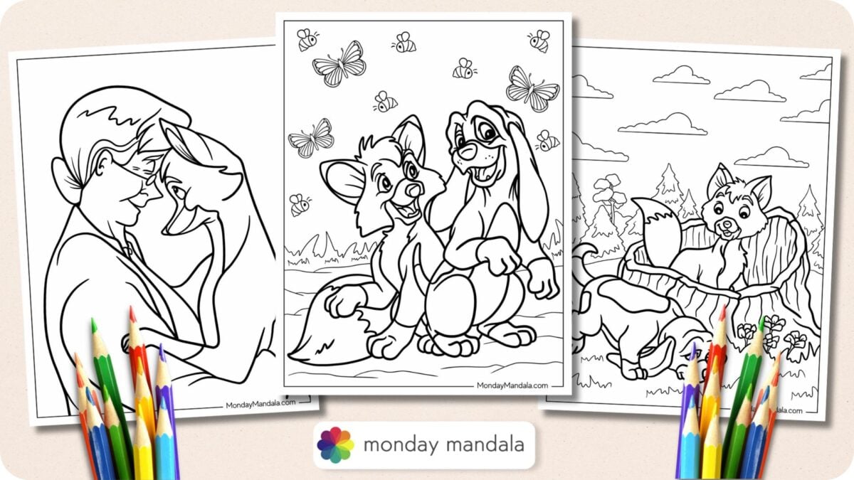 20 Fox And The Hound Coloring Pages (Free Printables)