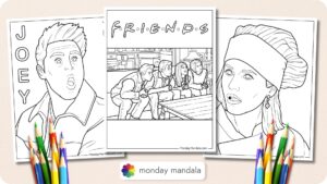 Friends TV Show Coloring Pages (Free PDF Printables)