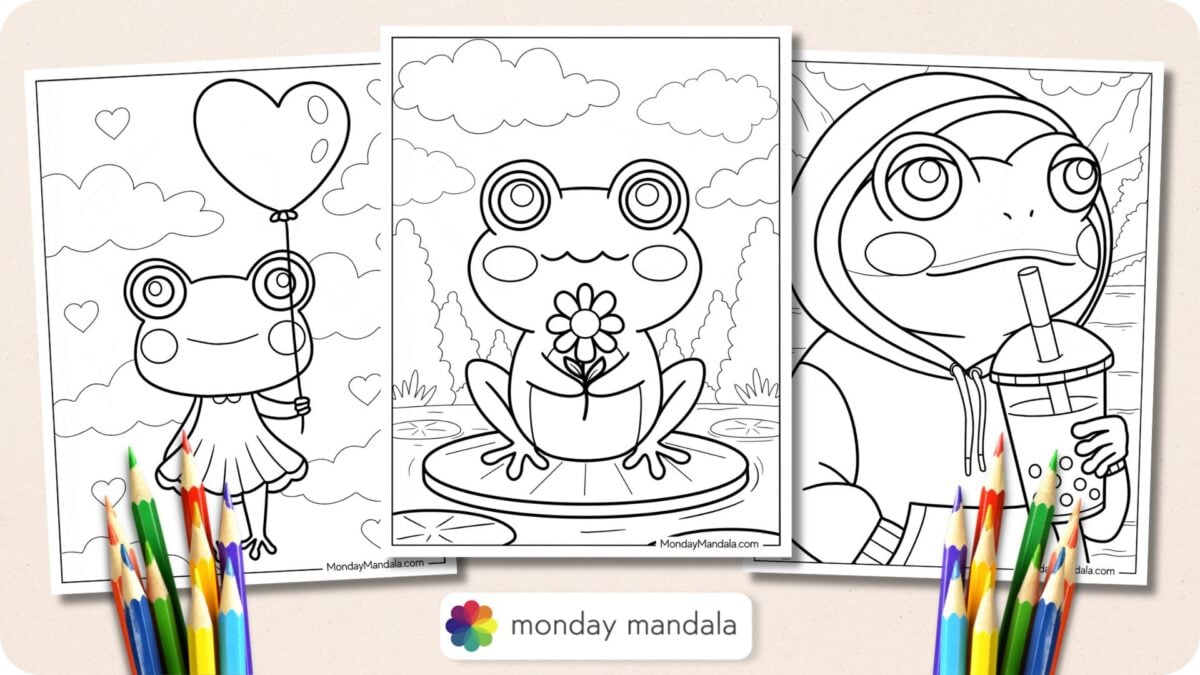 47 Frog Coloring Pages (Free PDF Printables)