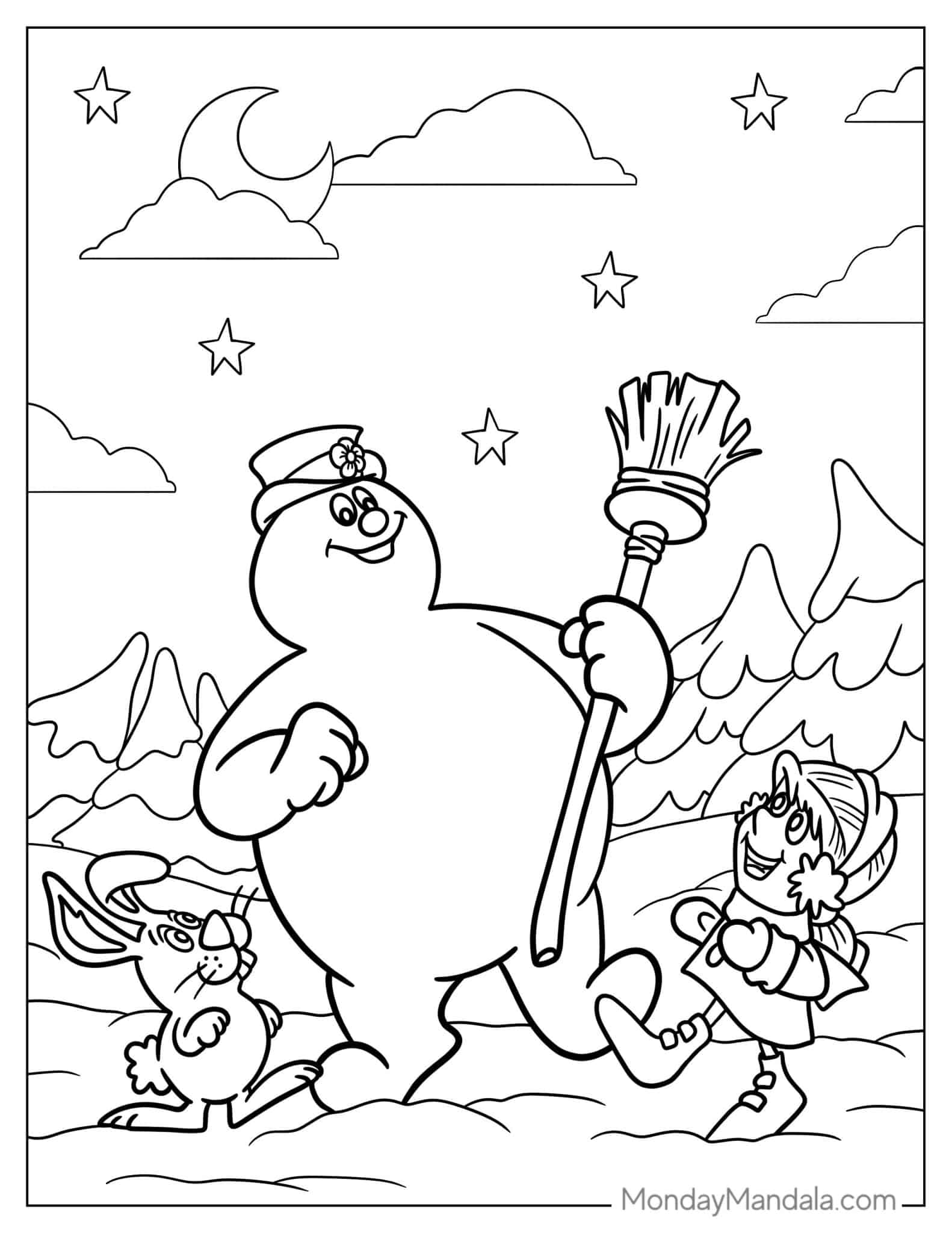 48 Snowman Coloring Pages (Free PDF Printables)