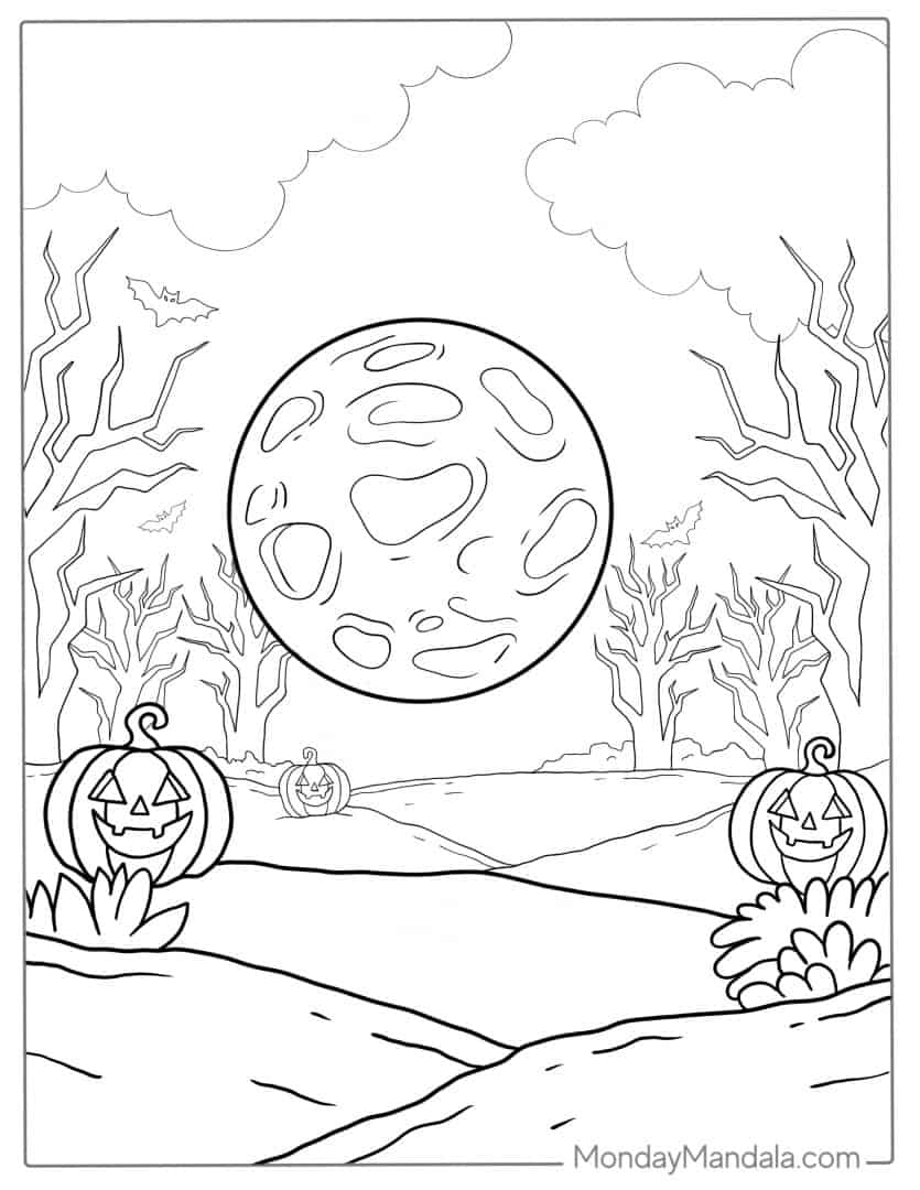 26 Moon Coloring Pages (Free PDF Printables)