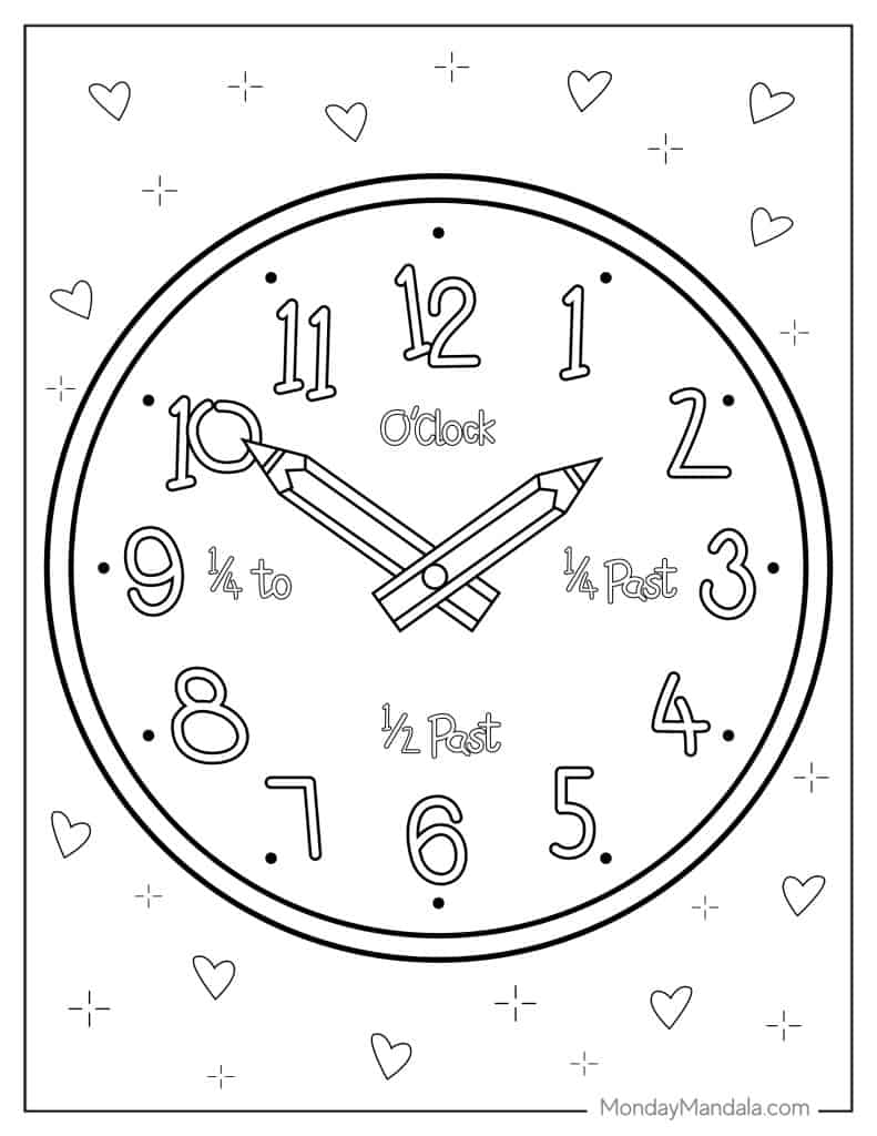 Clock Face Clipart Printable Outline Hands Clocks Colouring Without Clock Face Clipart Printable Outline Hands Clocks Colouring Without
