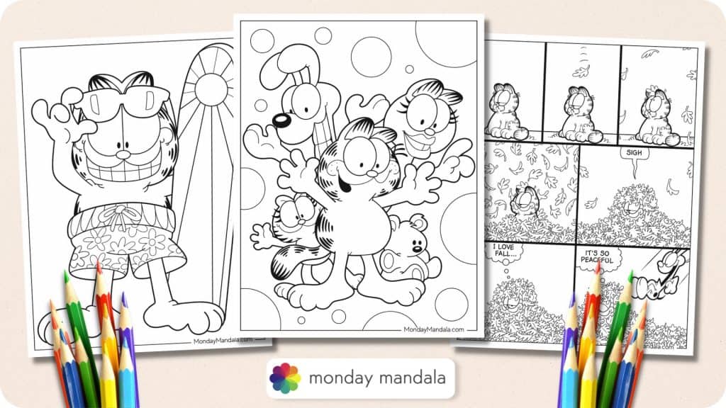 24 Garfield Coloring Pages (Free PDF Printables)