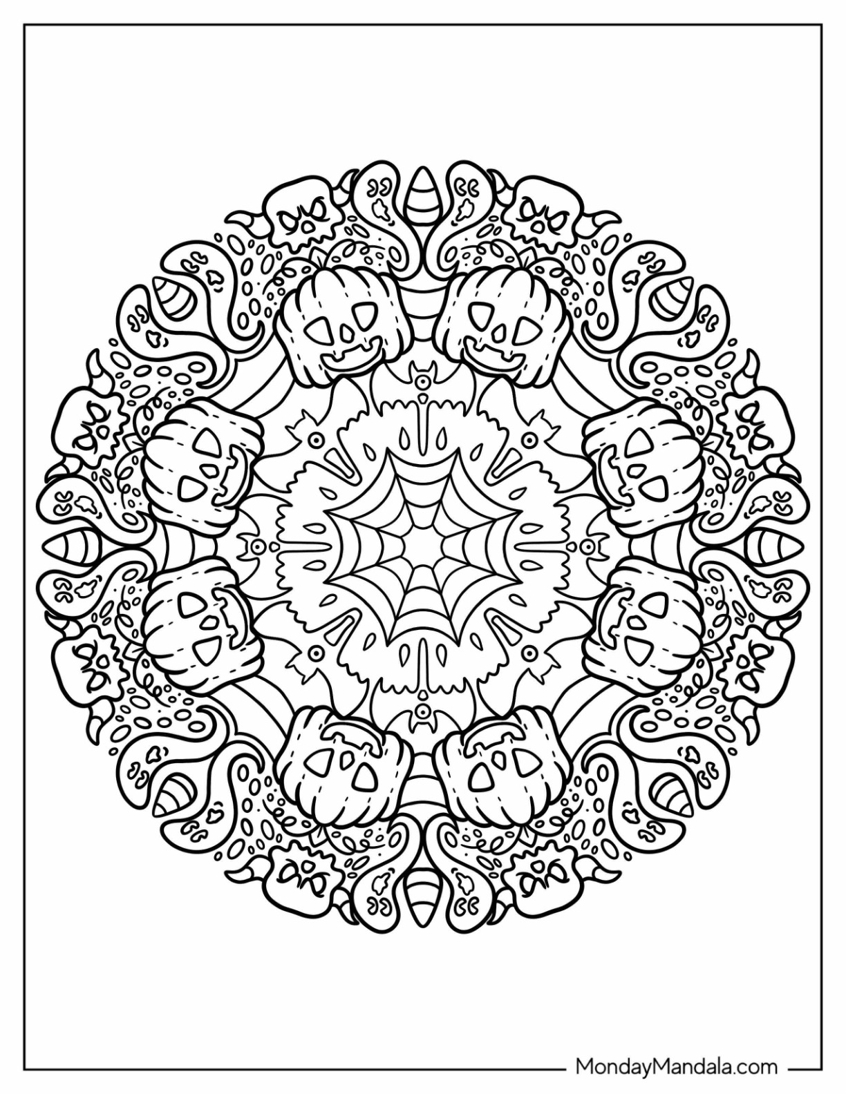 14 Halloween Mandala Coloring Pages Free PDF Printables 