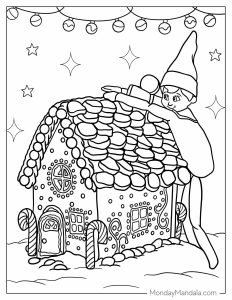 40 Gingerbread House Coloring Pages (Free PDF Printables)
