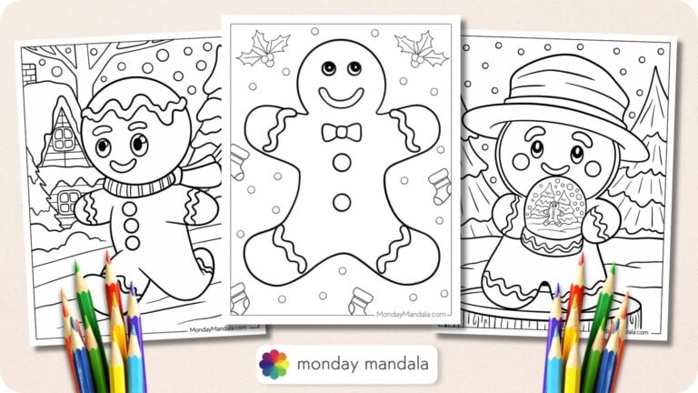 45 Gingerbread Man Coloring Pages (Free PDF Printables)