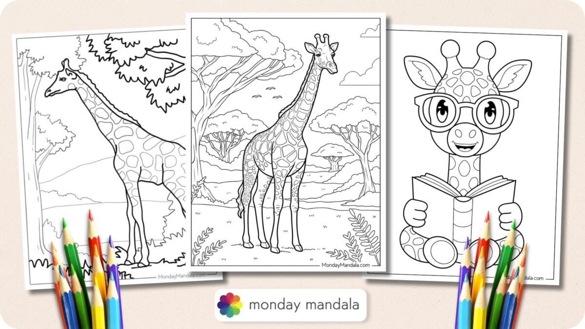 41 Giraffe Coloring Pages (Free PDF Printables)