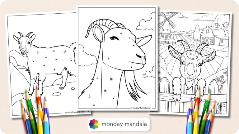 33 Goat Coloring Pages (Free PDF Printables)