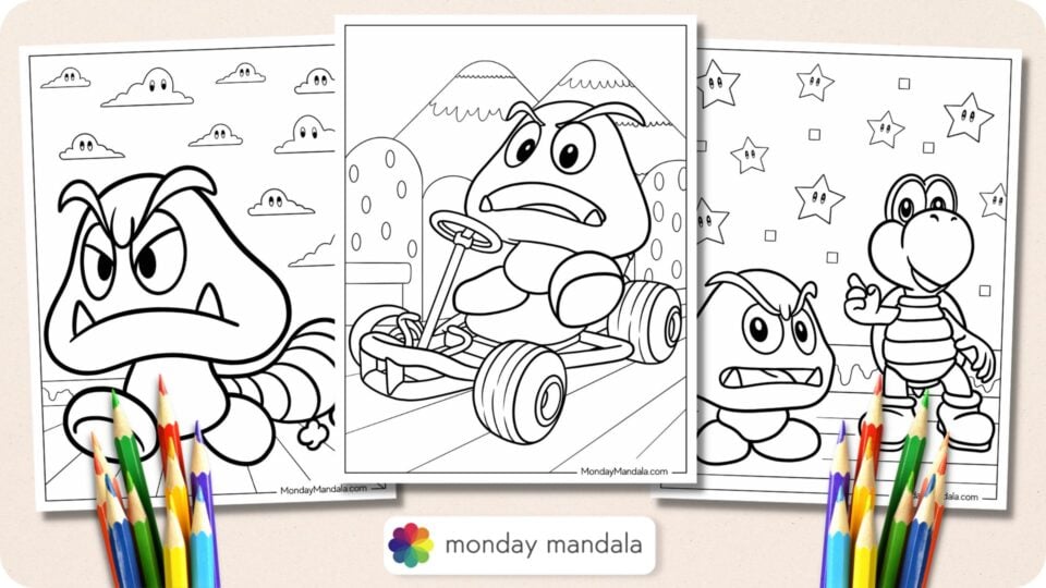 20 Goomba Coloring Pages (Free PDF Printables)