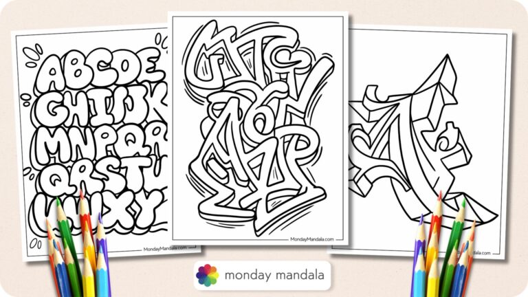 20 Graffiti Coloring Pages (Free PDF Printables)