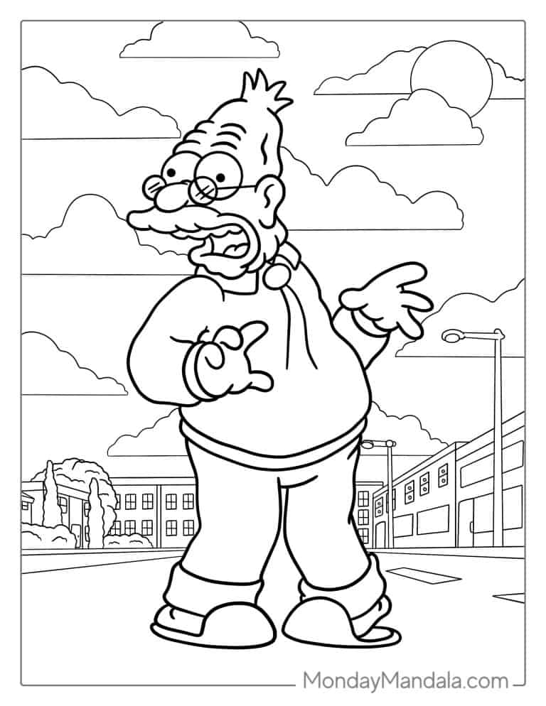 44 Simpsons Coloring Pages (Free PDF Printables)