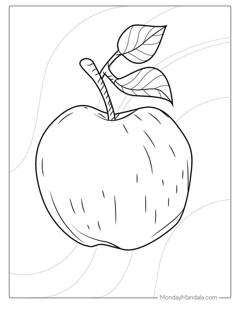 33 Apple Coloring Pages (Free PDF Printables)