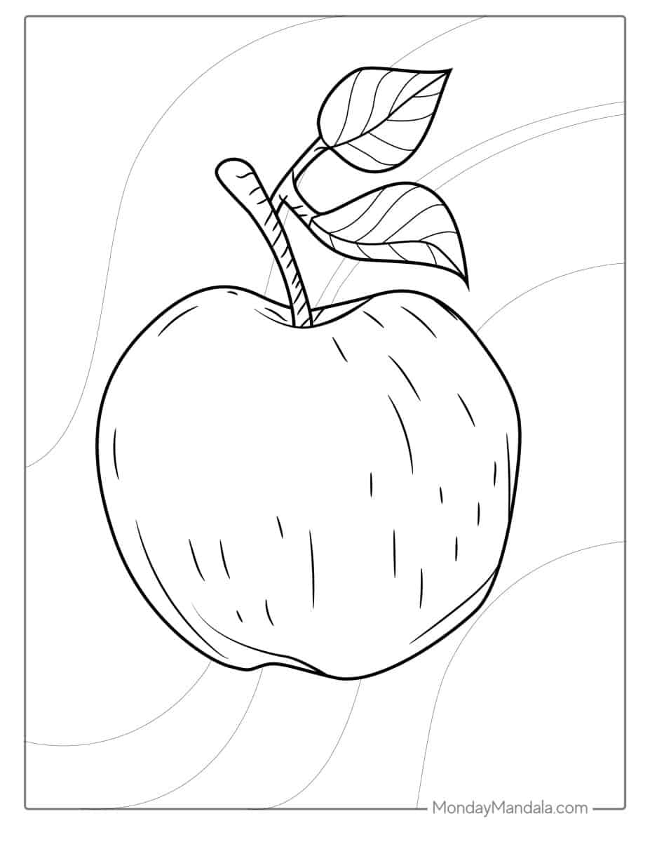 33 Apple Coloring Pages (Free PDF Printables)