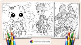 20 Groot Coloring Pages (Free PDF Printables)